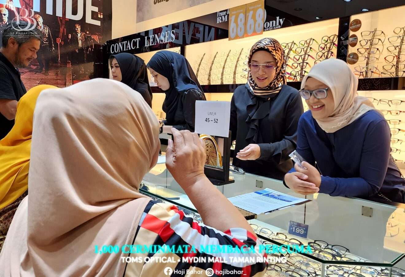 Cermin Mata Membaca Percuma Oleh ADUN Permas, Hj Bahar - UMNOPG